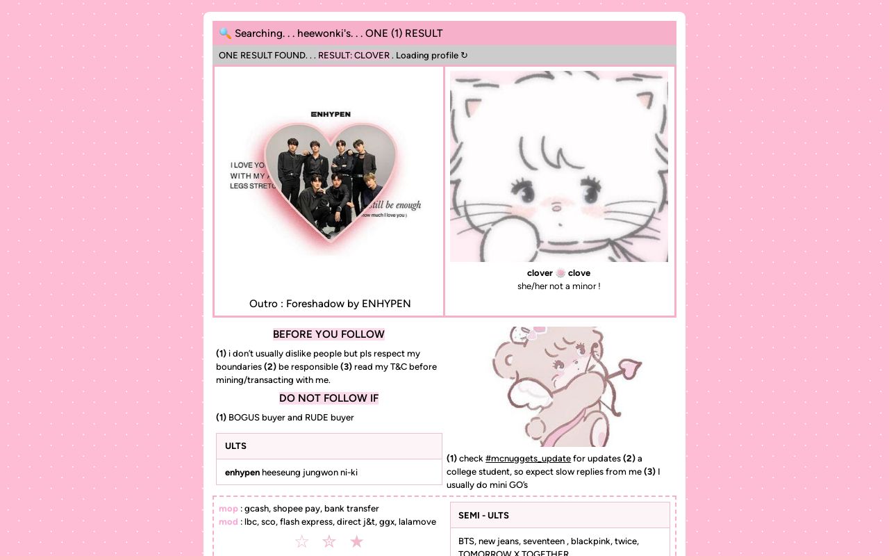 clover's 🎀𓍯⋆｡˚